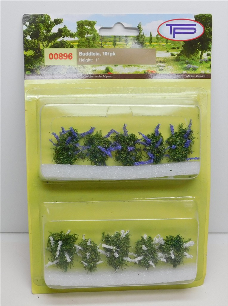 Elaine's Trains - TP 00896 00/H0 scale 10 Buddleia plants